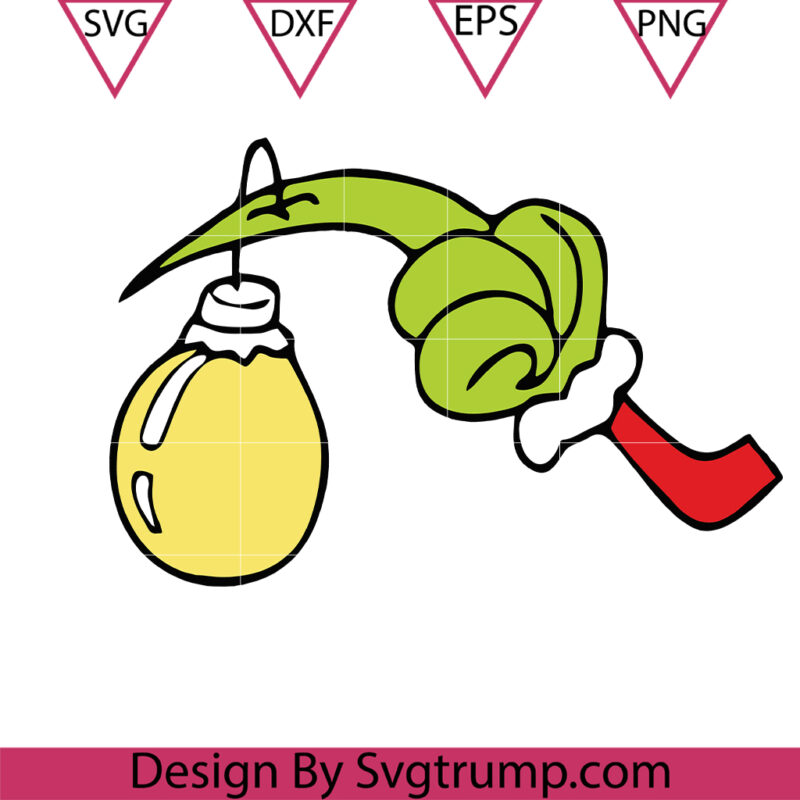 Grinch Hand Christmas Bells Svg, Grinch Hand Bells Svg - SVG FOX